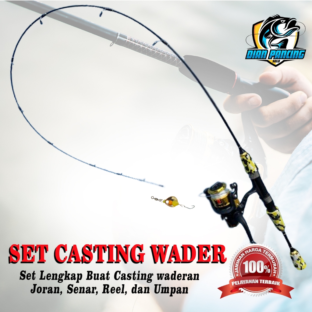 Jual SET JORAN CASTING WADER 120cm Lengkap Dengan Umpan Rayap Reel ...