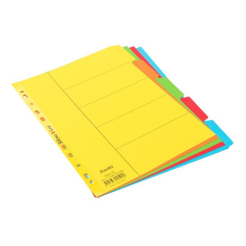 Jual PEMBATAS BINDER / CARTON INDEX A4 5 DIVIDERS BANTEX 6045 00 ...