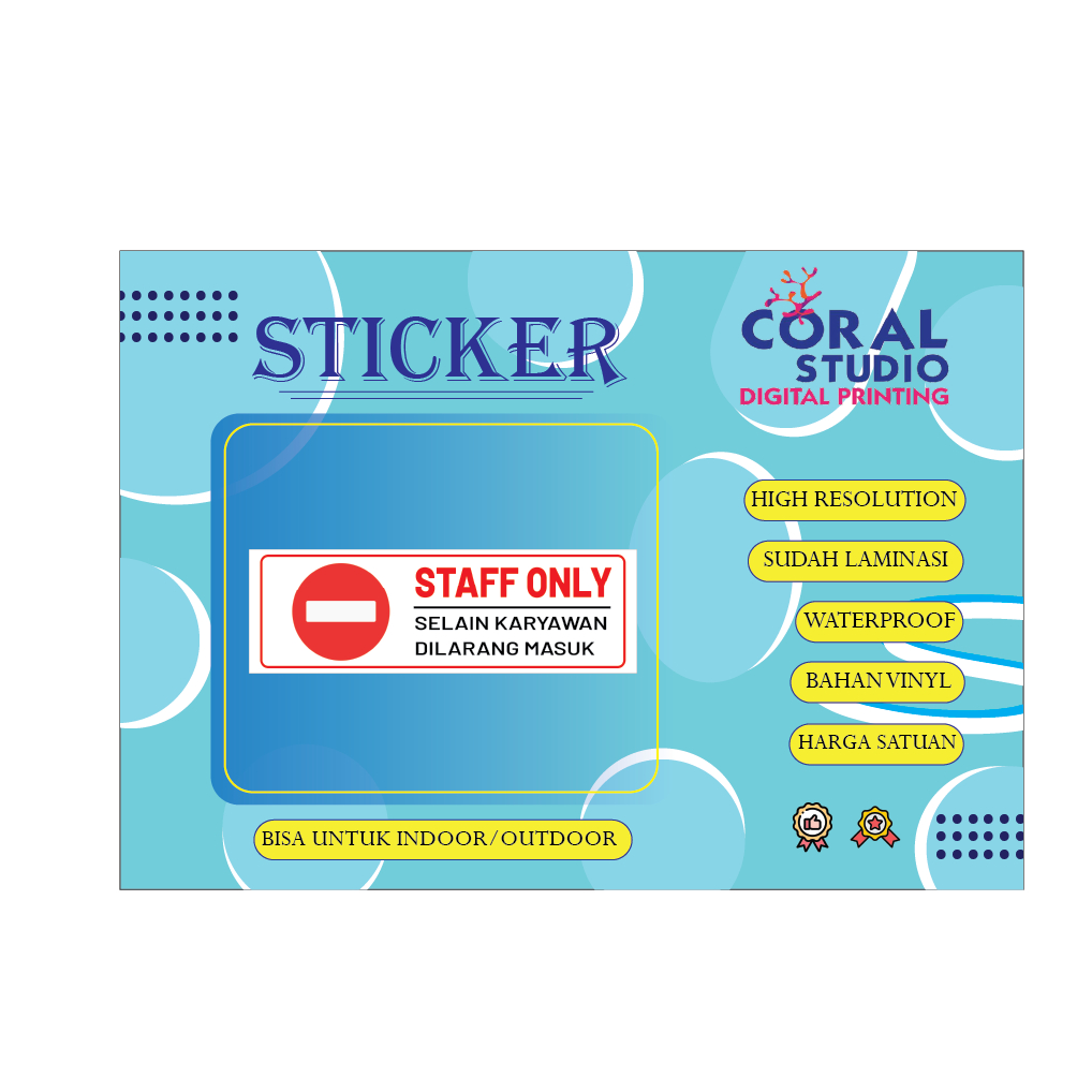 Jual Sticker / Stiker Staff Only Dilarang Masuk | Shopee Indonesia