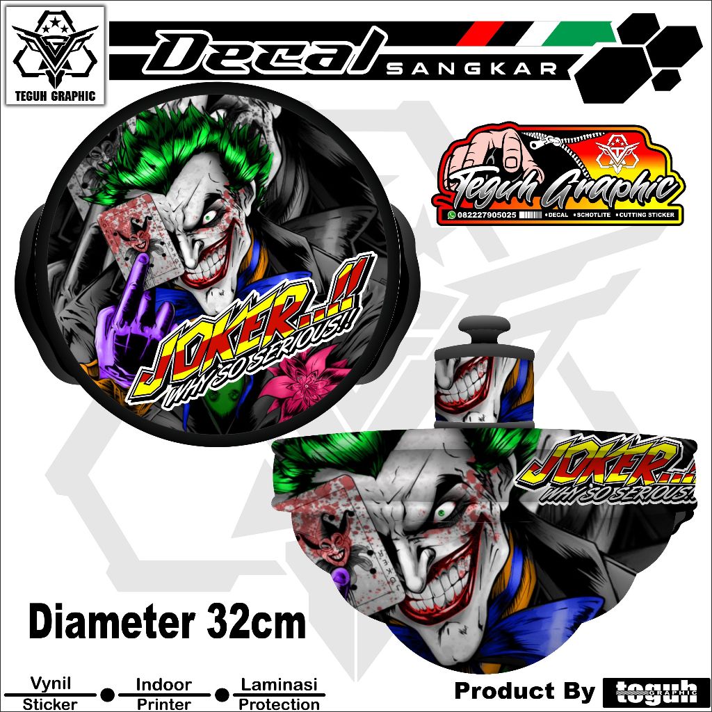 Jual Stiker Tebok T3 Lovebird Motif Joker Decal Sangkar T3 Custom Bisa ...