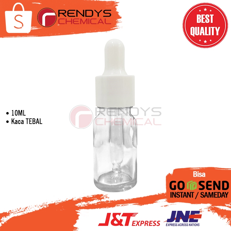 Jual Botol Pipet Kaca Tebal Bening 10ML / Clear Glass Bottle Pipette 10 ...