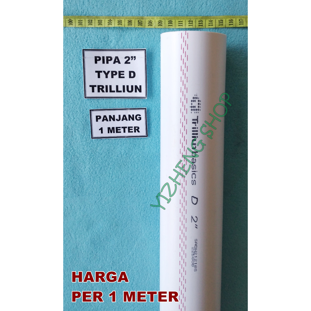 Jual PIPA PVC 2 INCH D TRILIIUN PUTIH 1 METER | Shopee Indonesia