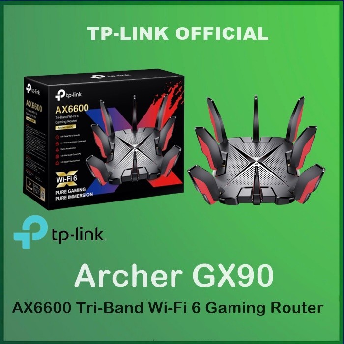 Jual Tp-Link Archer GX90 AX6600 Tri-Band Wi-Fi 6 Gaming Router | Shopee ...