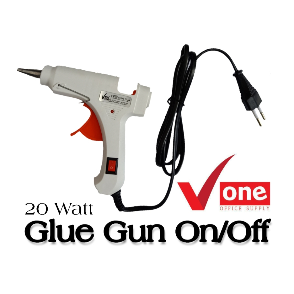 Jual ALAT LEM TEMBAK KECIL ON OFF 20 WATT merk V-ONE | Shopee Indonesia
