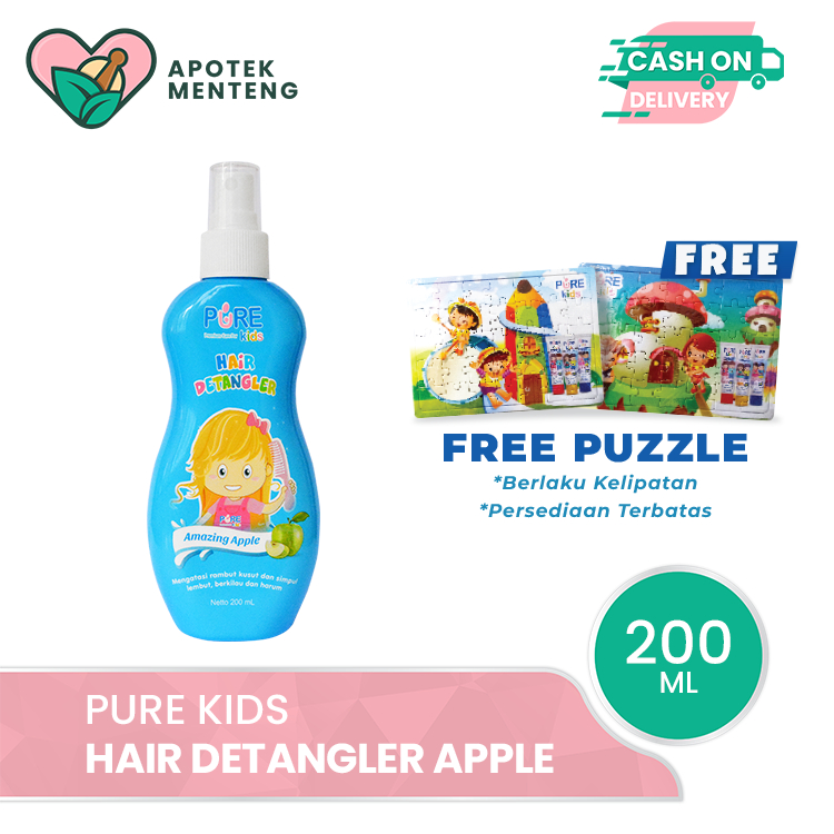 Jual Pure Kids Hair Detangler Amazing Apple 200 mL - Pelembut Rambut ...