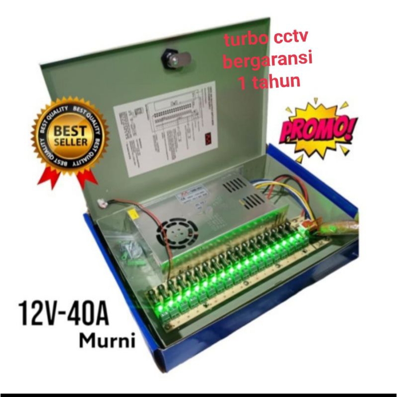 Jual Power Supply Box 40 A (12V 40A) 18 port Bergaransi 1 Tahun ...