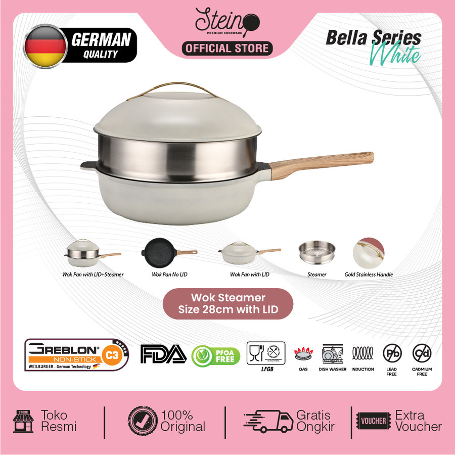 Jual STEIN Bella series | Kukusan panci Granite Coating Greblon German ...