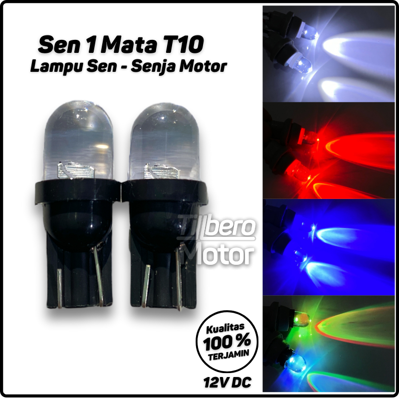 Jual Lampu Senja / Sein / Sen T10 Bohlam 1 Mata 7 Warna Warni RGB Motor ...