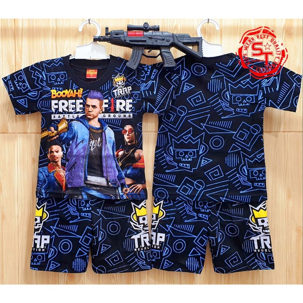 Jual SETELAN BAJU ANAK FREE FIRE LENGAN PENDEK UNTUK ANAK 2-10 TAHUN ...