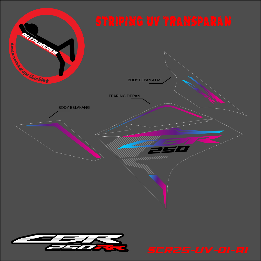 Jual Stiker Striping CBR 250 RR V4 - Stiker CBR RR - CBR 250 Model ...
