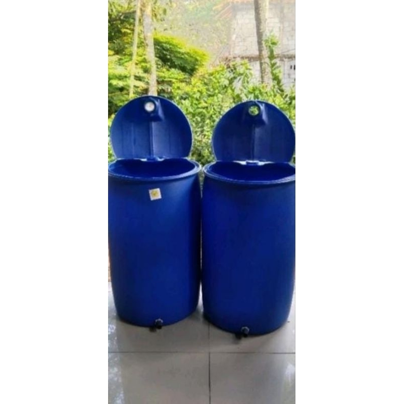 Jual drum poligen plastik HDPE ukuran 200 Liter / drum tengki tampungan ...