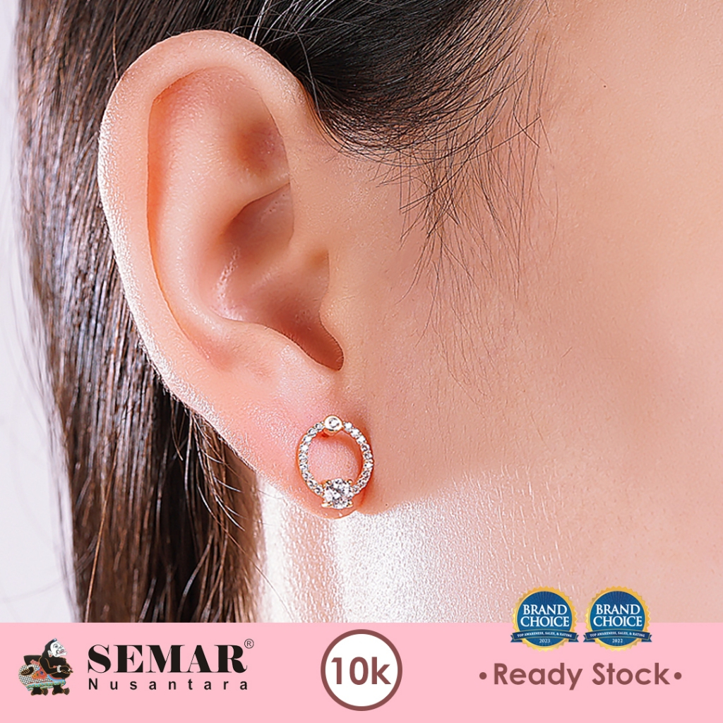 Jual Anting Tindik Emas Solitaire Round Gold 10K Semar Nusantara ...