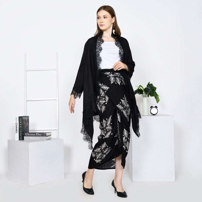 Jual outer polos renda lace / atasan renda / outer nagita renda batik ...