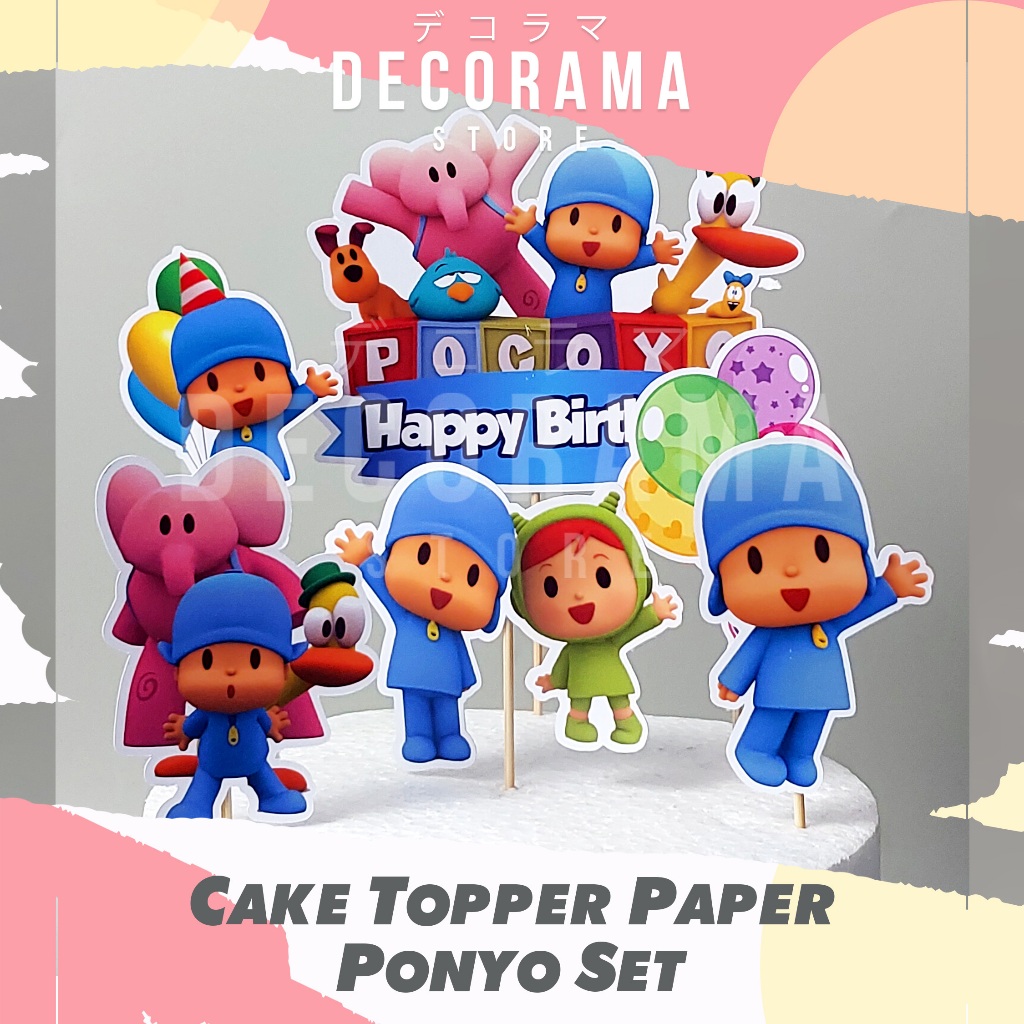 Jual Cake Topper Ponyo Set DEKORASI KUE ULTAH ANAK MURAH | Shopee Indonesia