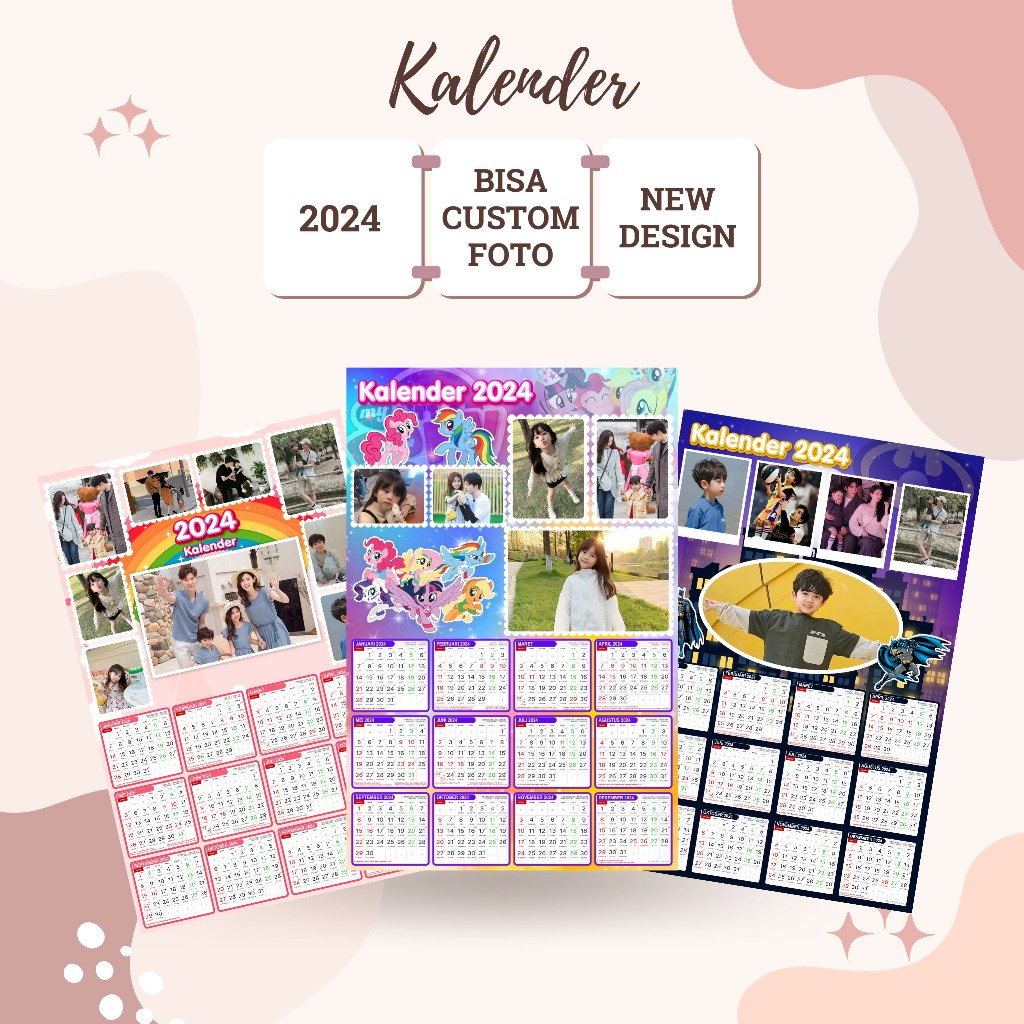 Jual Kalender custom 2024 / kalender 1 lembar | Shopee Indonesia