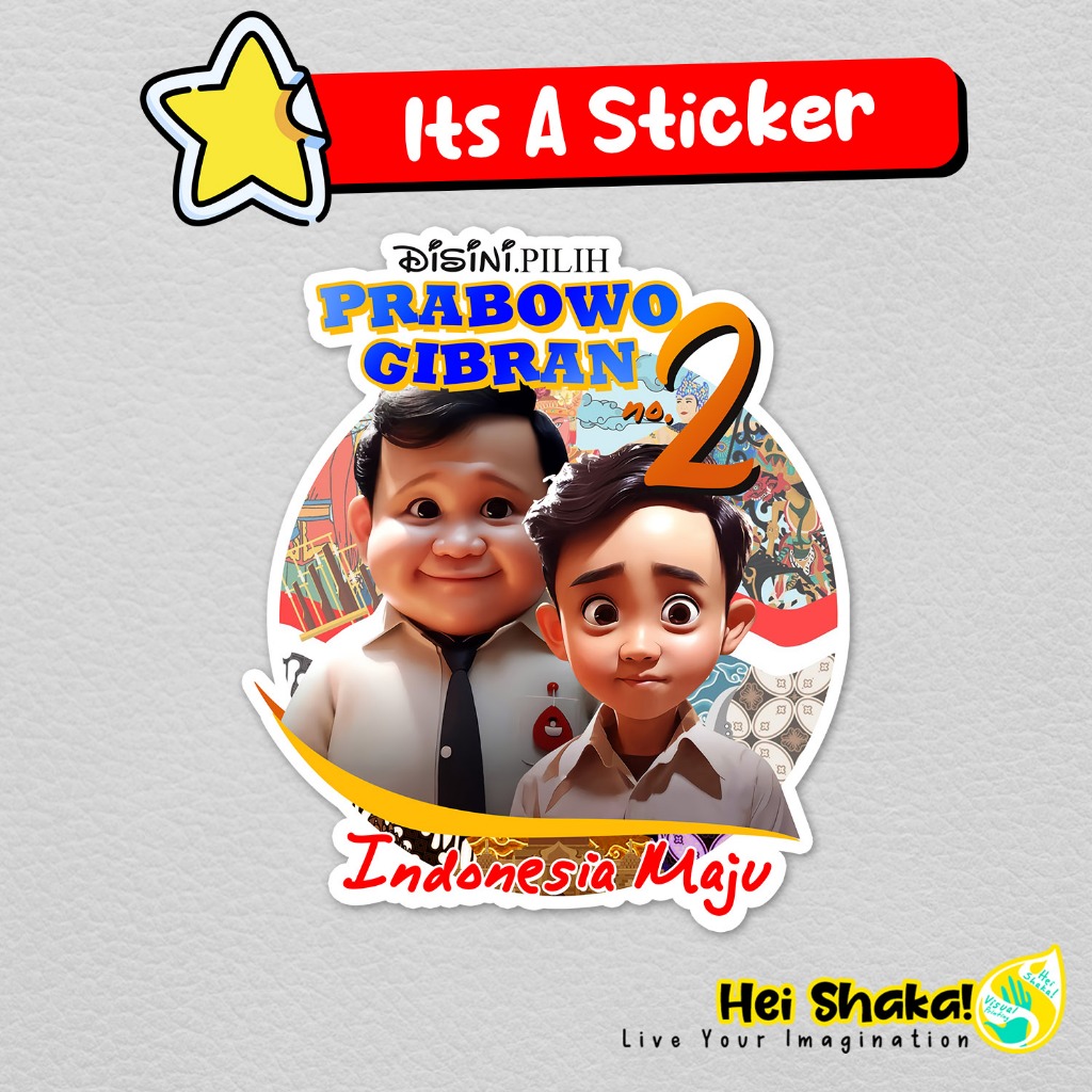 Jual Stiker Disini Pilih Prabowo Gibran Untuk Indonesia Maju Sticker ...