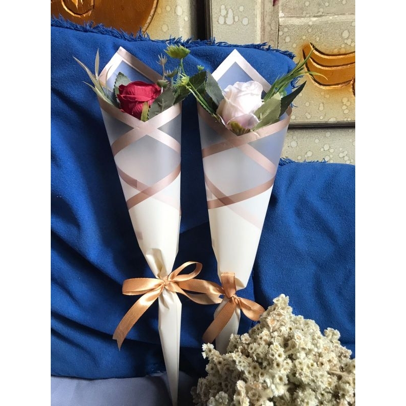 Jual Buket bunga artificial satu tangkai murah buat hadiah kado wisuda ...