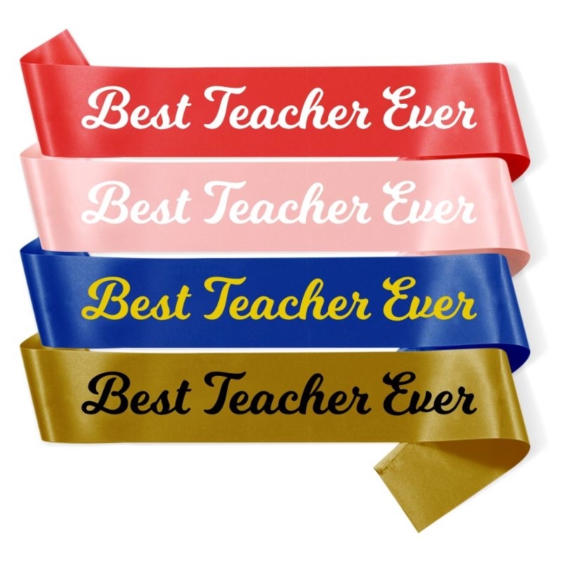 Jual Selempamg Sash Best Teacher Ever // Hari Guru // Guru Terbaik ...