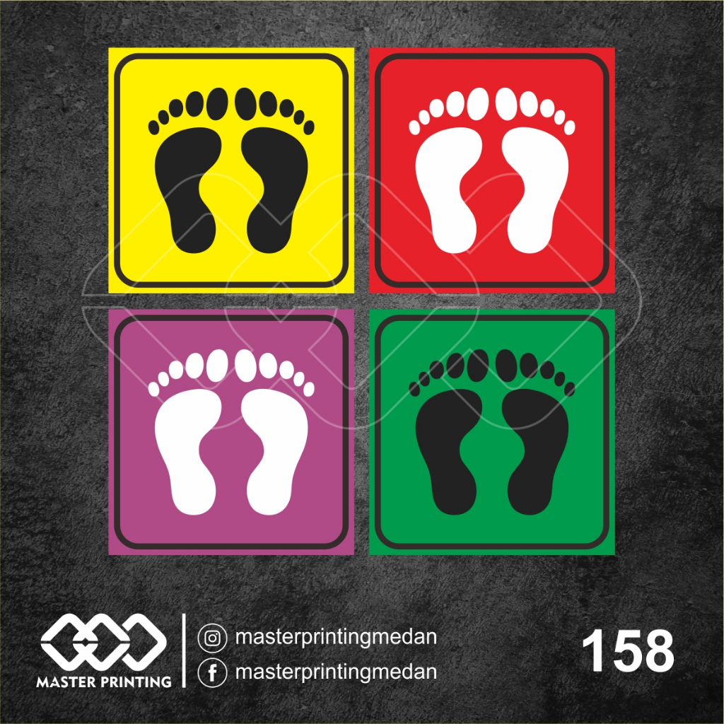 Jual 158 - Stiker Tanda Posisi Berdiri pada Antrian, Sticker Vinyl ...