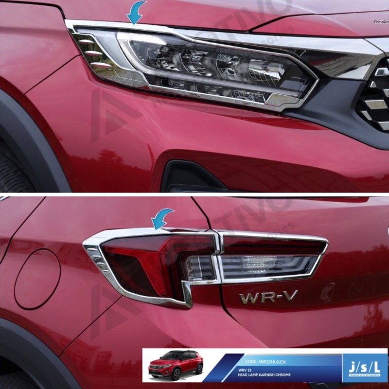 Jual HONDA WRV WR-V 2022 2023 2024 PAKET GARNISH LAMPU DEPAN BELAKANG HEADLAMP STOPLAMP COVER ...