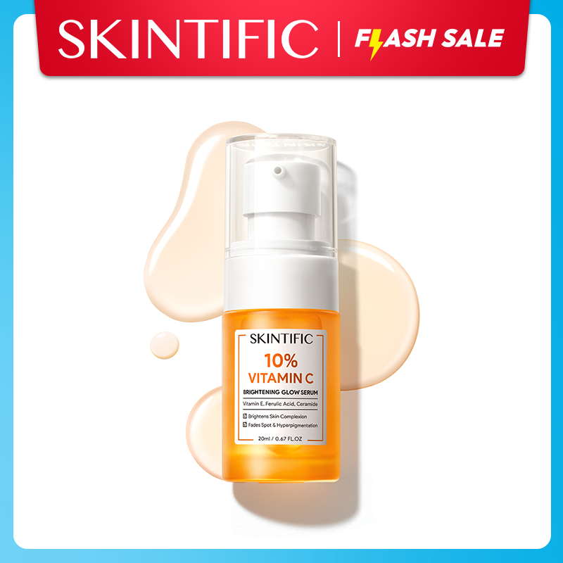 Jual SKINTIFIC 10% Vitamin C Brightening Facial Serum 20ml Glowing Serum Wajah Skincare | Shopee ...