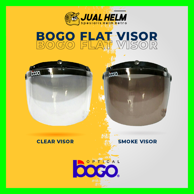 Jual Kaca Visor Bogo Datar Flat ORIGINAL 100% | Bogo BG05 | Kaca Retro ...