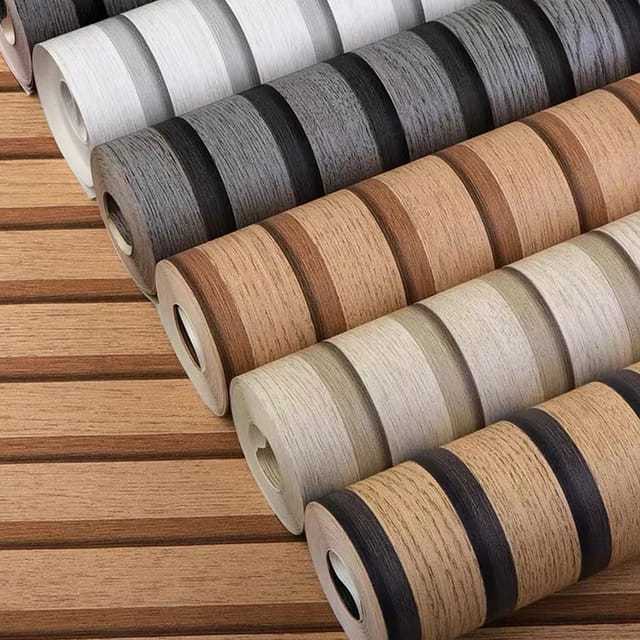 Jual WALLPAPER DINDING MURAH / WALLPAPER MOTIF KAYU GARIS LURUS 45 CM x ...