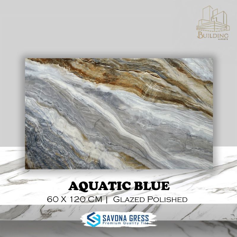 Jual Granite Lantai 60x120 AQUATIC BLUE/GLOSSY/SAVONA GRESS | Shopee Indonesia