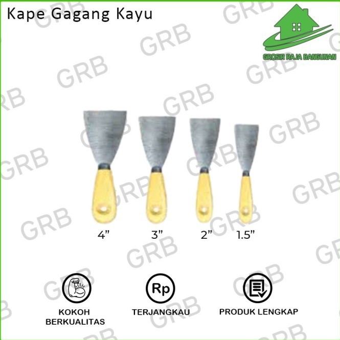 Jual Kape gagang kayu 1.5 - 2 - 3 - 4 INCH / SCRAPER KAPI CAT - 4 INCH ...