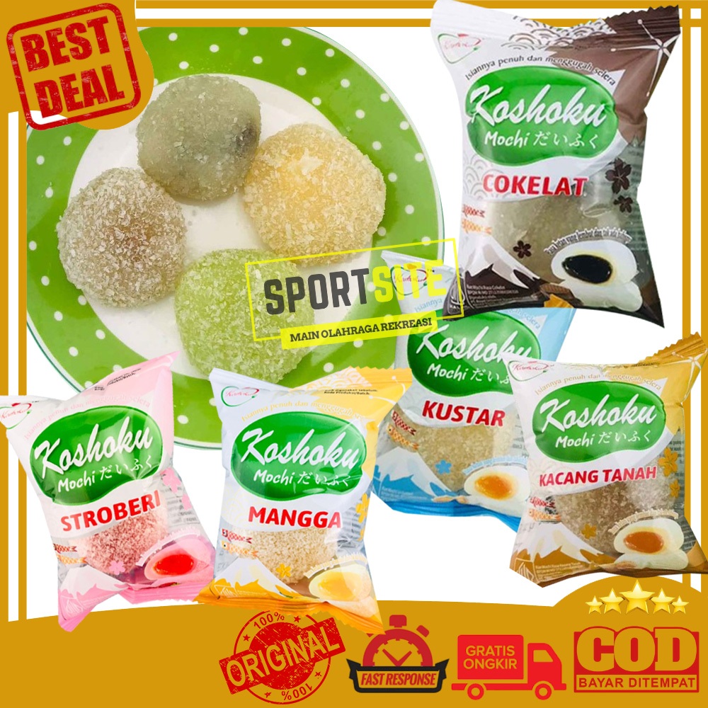 Jual Mochi Koshoku Kue Moci Taburan Kelapa Makanan Cemilan Varian Rasa ...