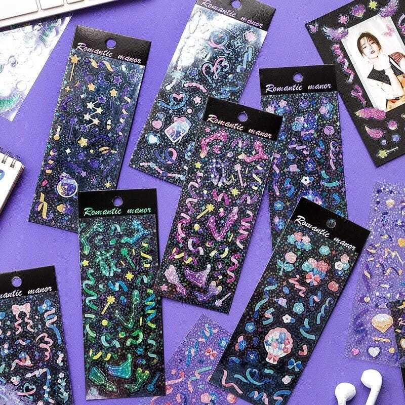 Jual [Selcyshine] 3 Lembar SET Sticker PVC Transparan Sticker Deco Fot ...