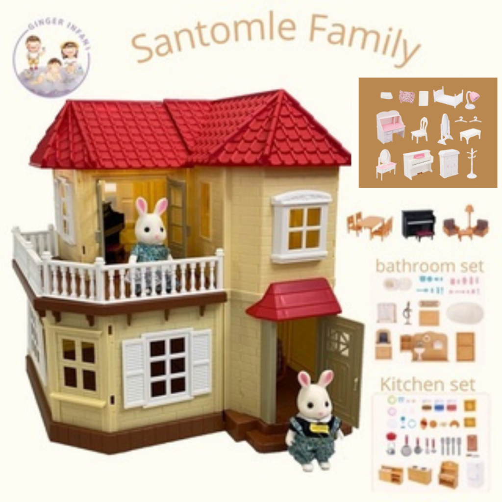 Jual santomle family playhouse mainan rumah boneka anak mainan lucu ...