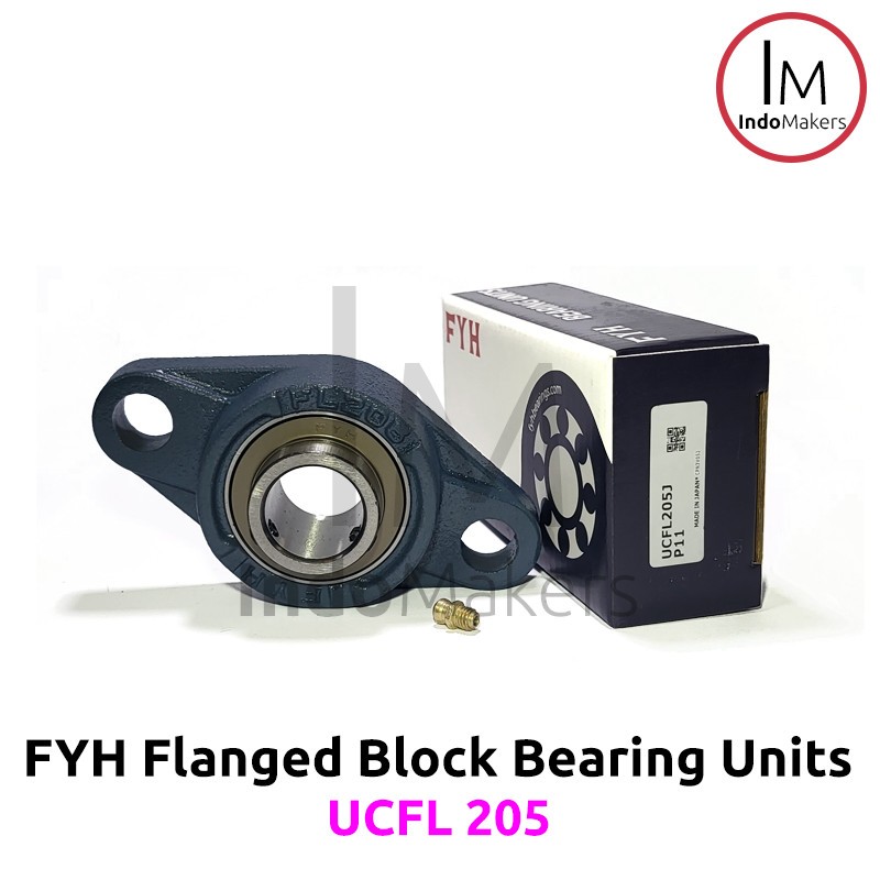 Jual Flanged Block Bearing Unit UCFL 205 - As 25mm FYH Japan | Shopee Indonesia