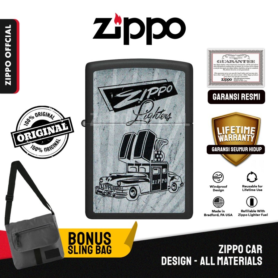 Jual Zippo Original Car Design 48572 | Garansi Lifetime | Original USA | Korek Zippo | Shopee ...