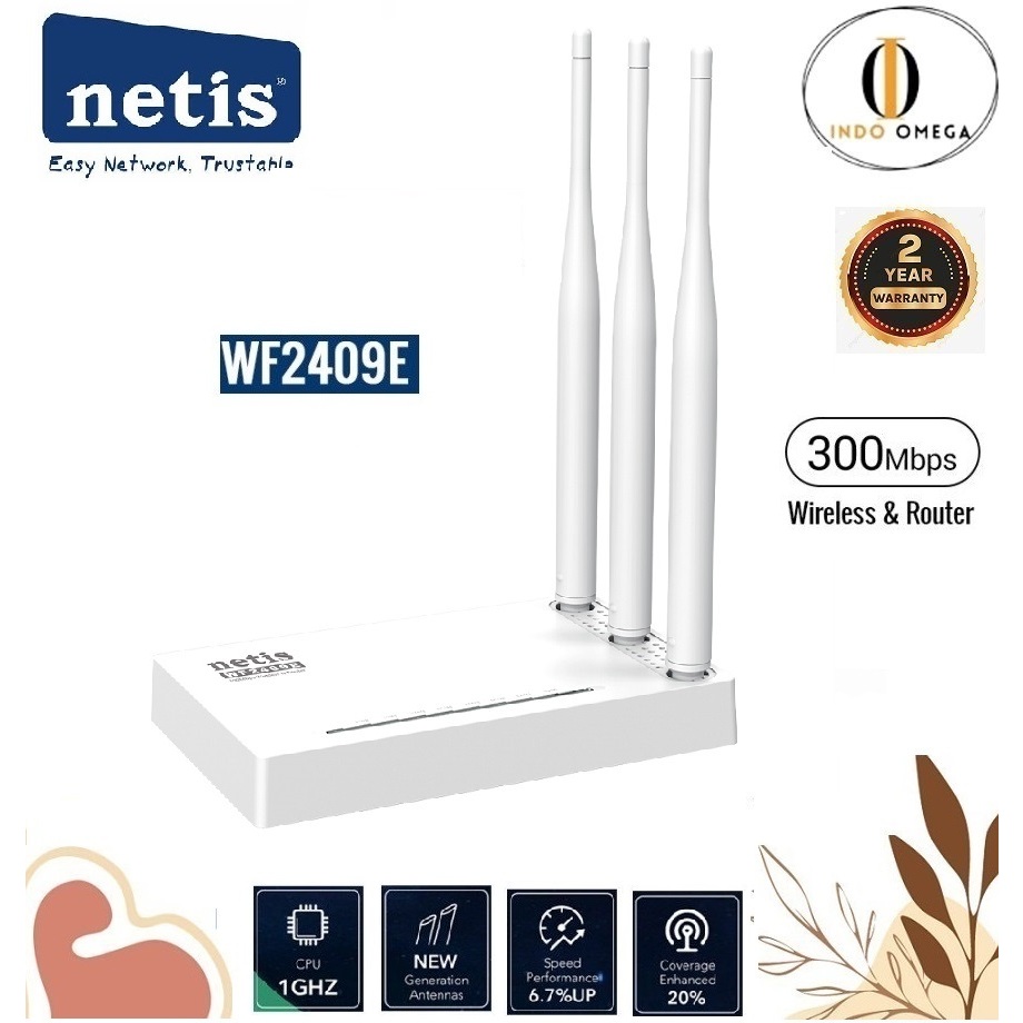 Jual NETIS WF2409E 300Mbps Smart Wireless Router – 3 Antena | Shopee ...