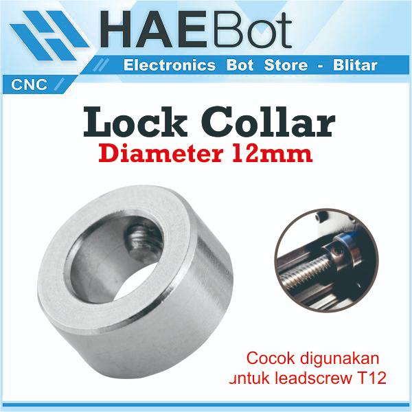 Jual [HAEBOT] Shaft Lock Collar 12mm Lead Screw 8mm Ring Pengunci Screw ...