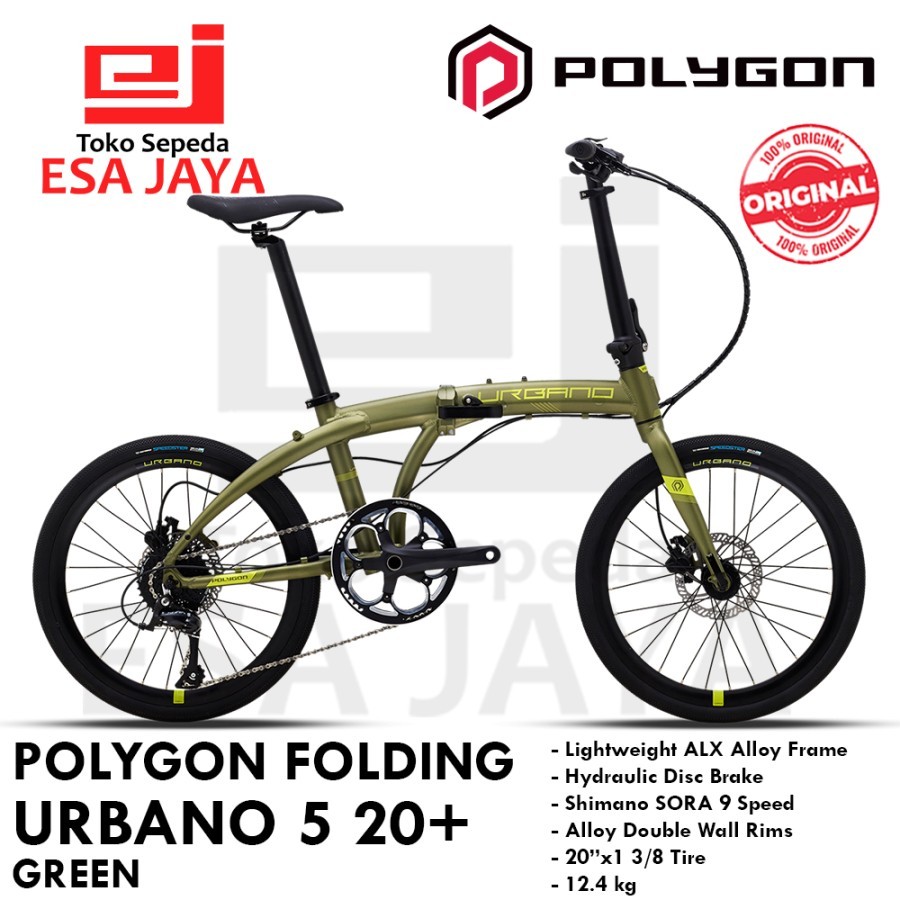 Jual Polygon Urbano 5 Sepeda Lipat 20+ Folding 9 Speed Shimano Sora ...