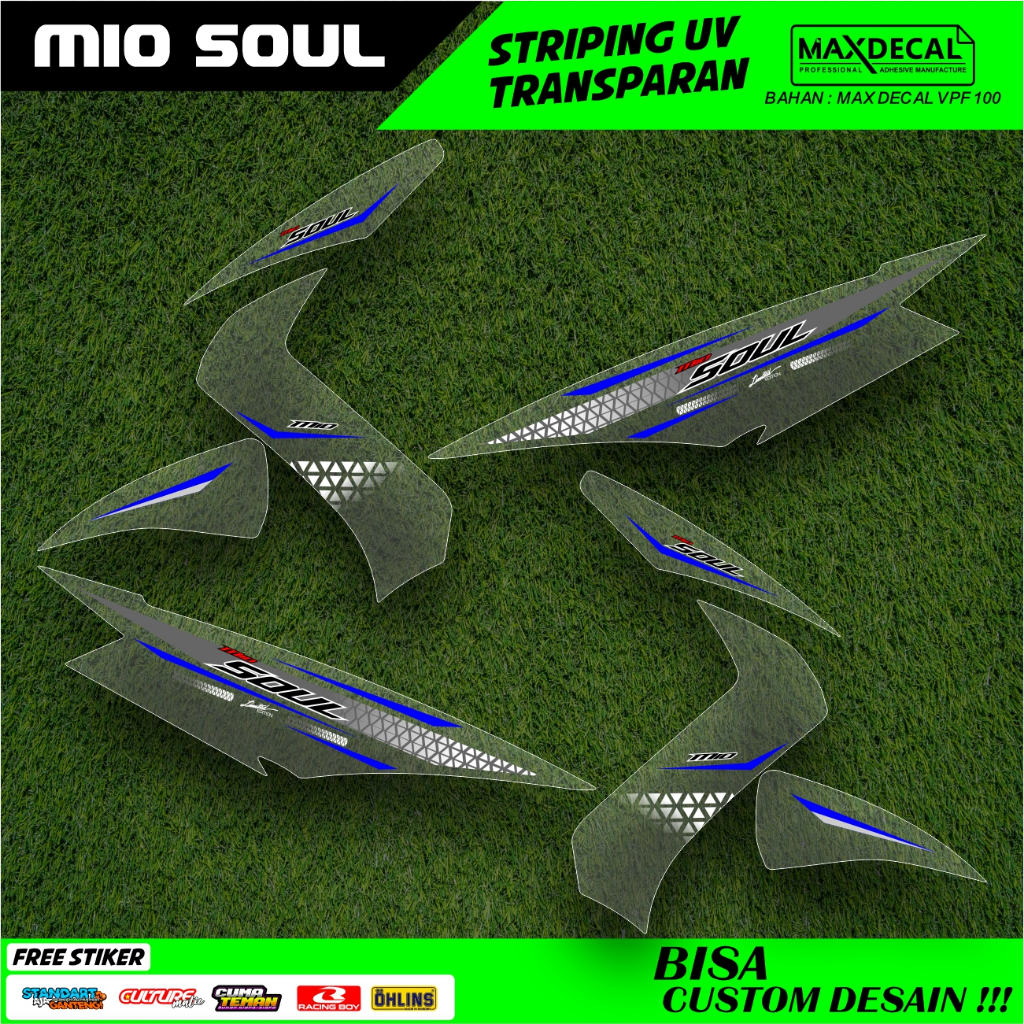 Jual striping mio soul sporty smile transparan cw m3 hitam custome ...