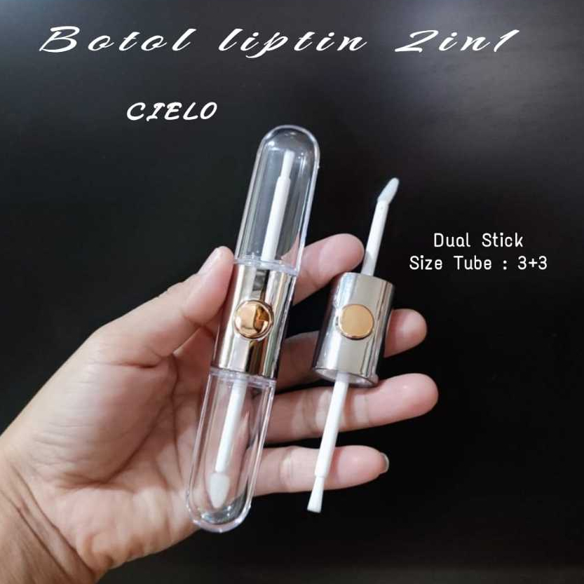 Jual Botol Lip Gloss 2in1 Bibir LipGloss Botol Kosong Lip Balm Botol ...