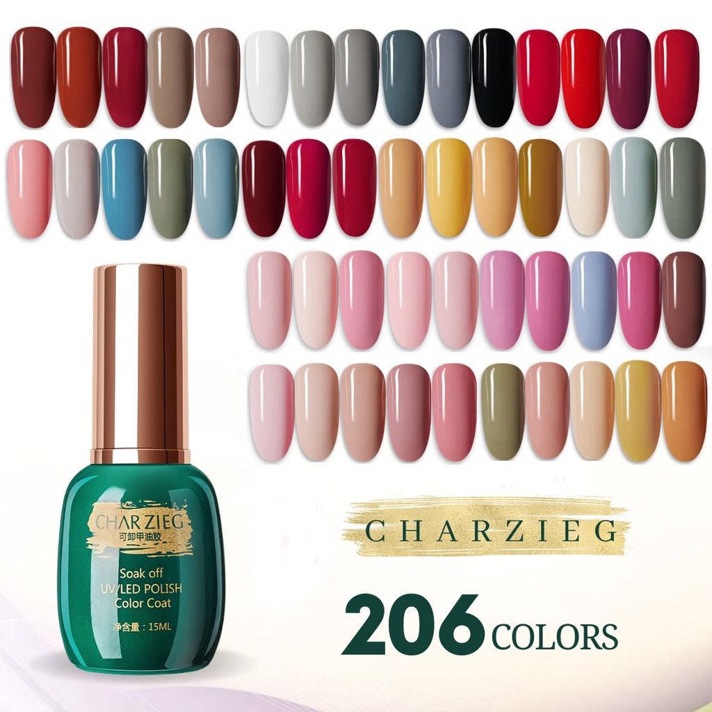 Jual 1-50 CHARZIEG Soak Off UV / LED Nail Polish Color Coat 15ml Cat ...