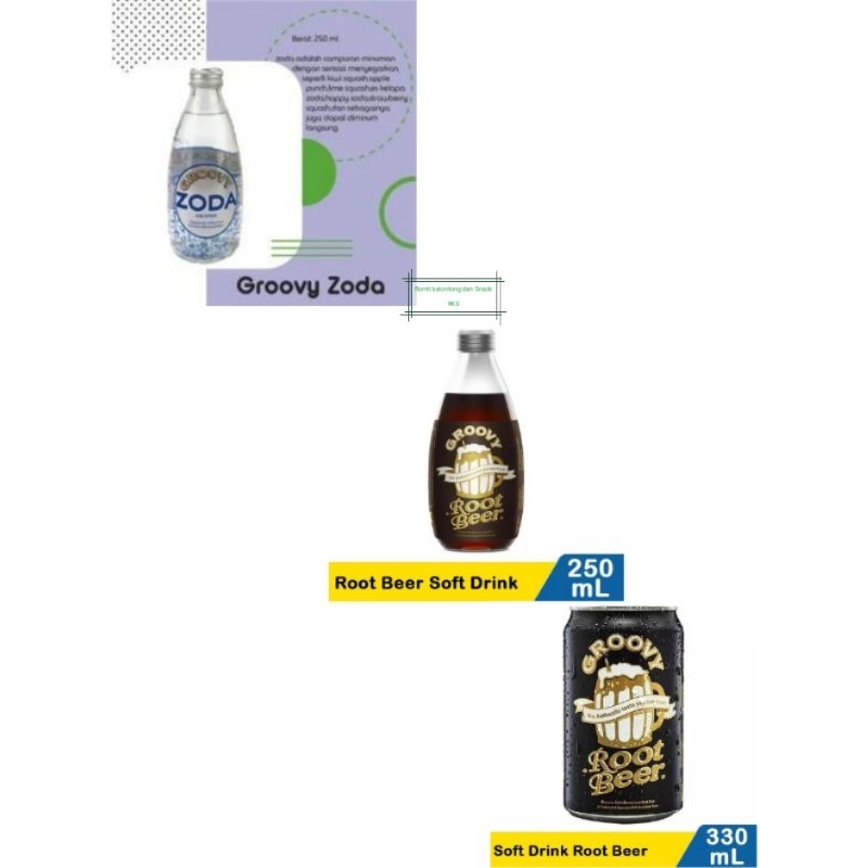 Jual Zoda / Root Beer / Minuman Berkarbonasi Rasa Root Beer Groovy ...