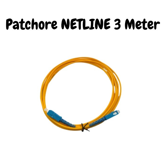Jual Patchcore Fiber Optic NETLINE 3mm - Patchcord Kuning 3.0mm [ 3 ...