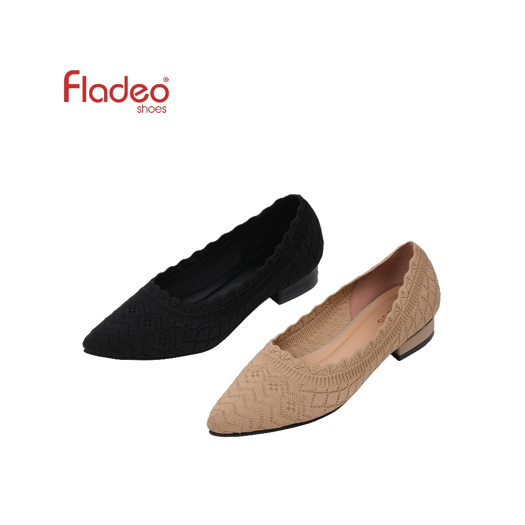 Jual Fladeo K23/LSF558-1II/Sepatu Slip On Hak Wanita [ Block Heels ...