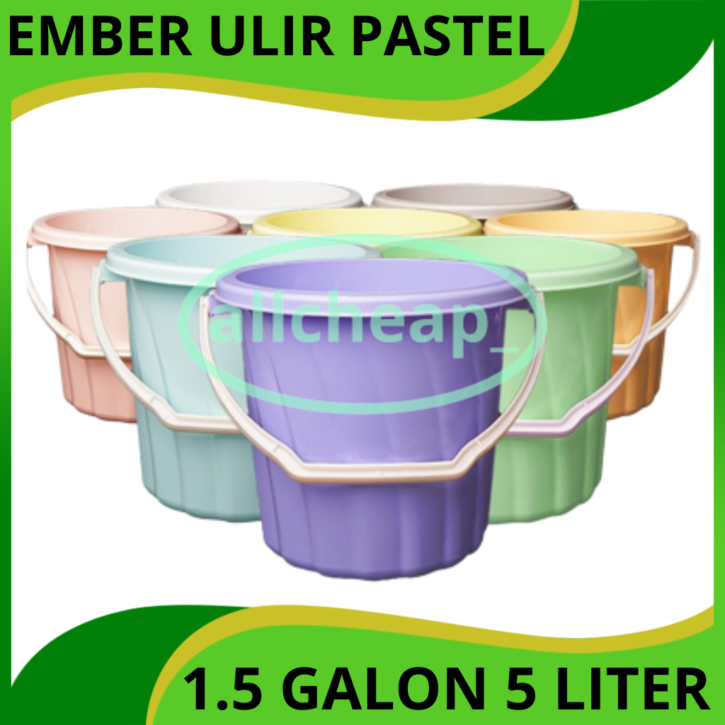 Jual IK - Ember Plastik Ulir 1.5 Galon PASTEL EMBER 5 LITER TERMURAH ...