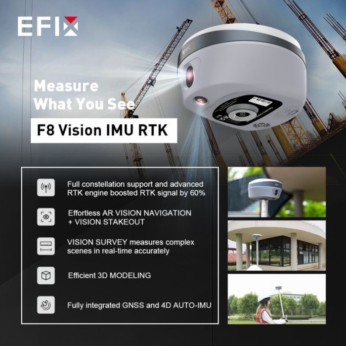 Jual GPS Geodetik Efix F8 eBASE Visi IMU RTK Garansi 1 Tahun | Shopee Indonesia