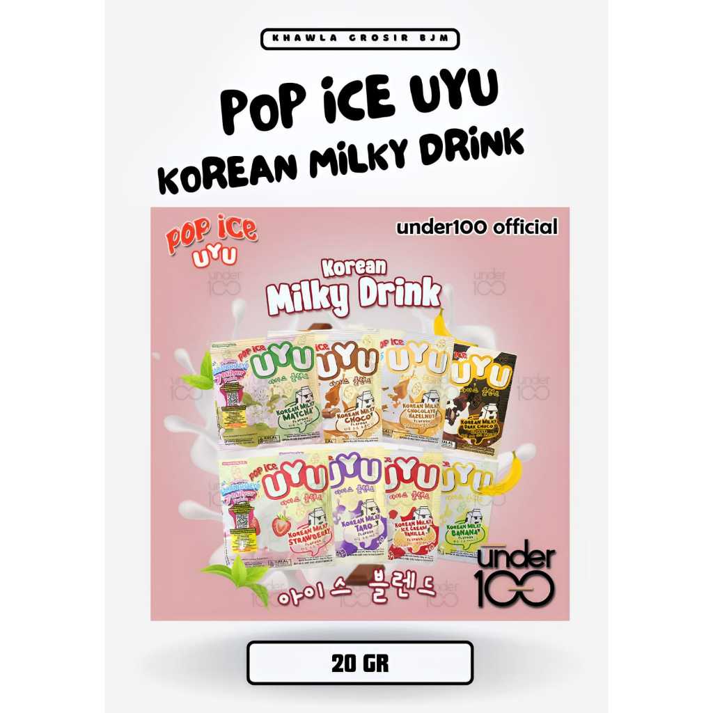 Jual POP ICE UYU KOREAN MILKY DRINK ALL VARIANT 20 GR SACHET | Shopee ...