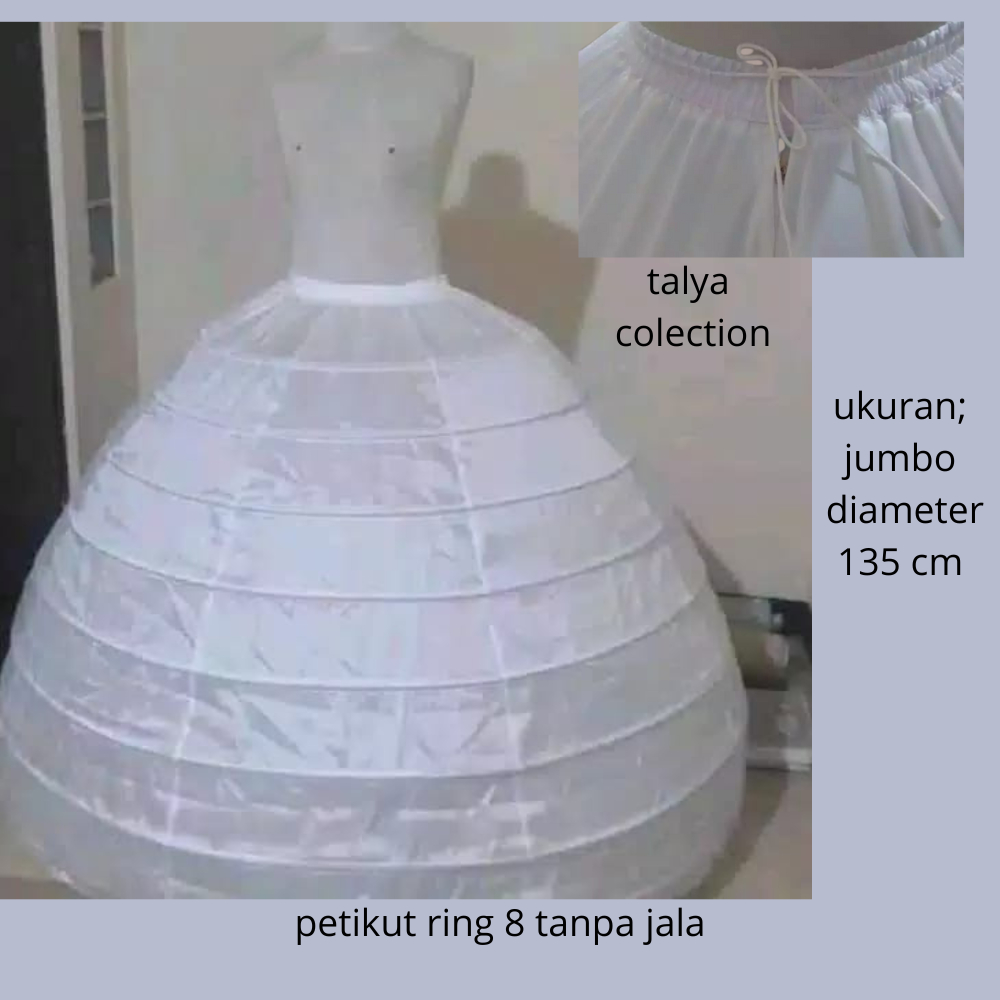Jual Peticoat Ring 8 Jumbo Diameter 135 Pengembang Gaun Putih Super ...
