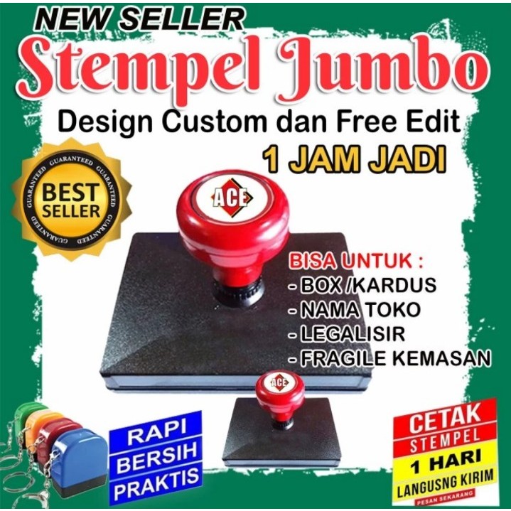 Jual Stempel Flash Custom Ukuran Jumbo Stampel Besar Kardus Packing ...