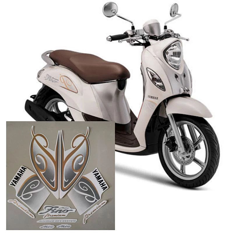 Jual Stiker Striping Motor FINO PREMIUM 2019 PUTIH Sticker Lis Body ...