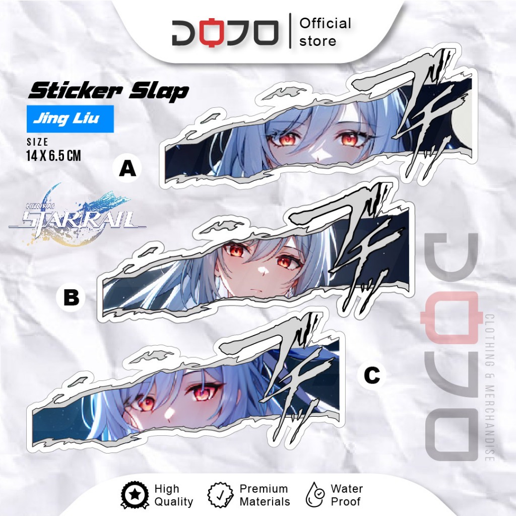 Jual Sticker anime Honkai Star Rail HSR sticker motor mobil Warning JDM ...